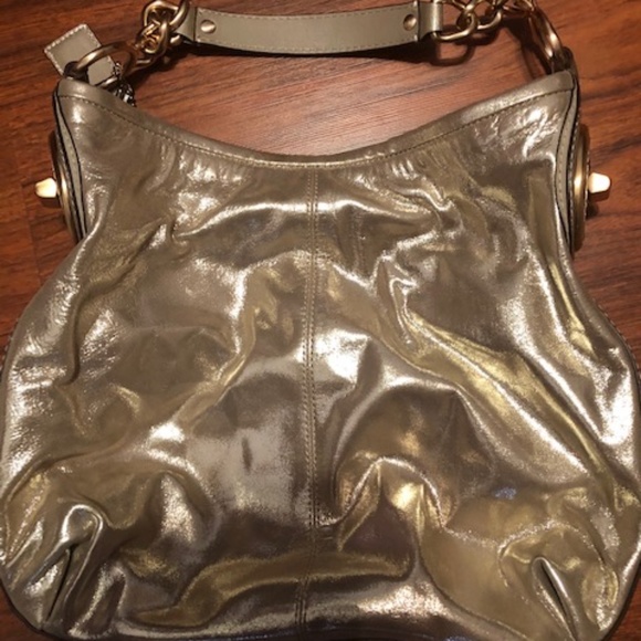 Coach | Bags | Coach Gold Metallic Handbag | Poshmark